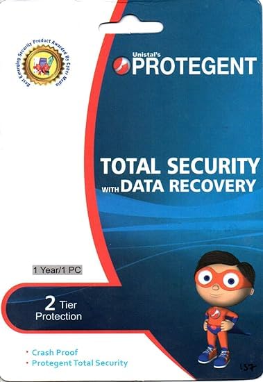 PROTEGENT TOTAL SECURITY WITH DATA RECOVERY 1USER 1YEAR SCRATCH CARD ...