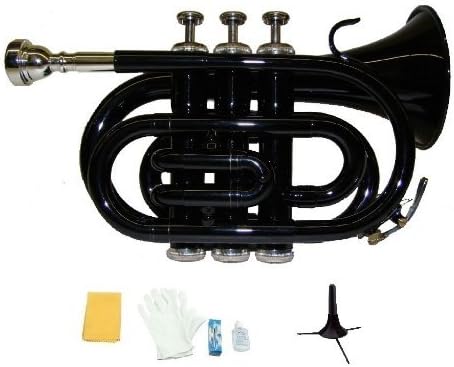 Amazon.com: Merano B Flat Black Pocket Trumpet with Case+Mouth Piece ...