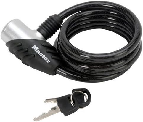 Amazon.com : Master Lock Key Cable Bicycle Lock (8mm x 5-foot ) : Cable ...