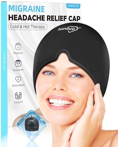 Amazon.com: Migraine Relief Gel Ice Head Wrap, Hot and Cold Therapy ...