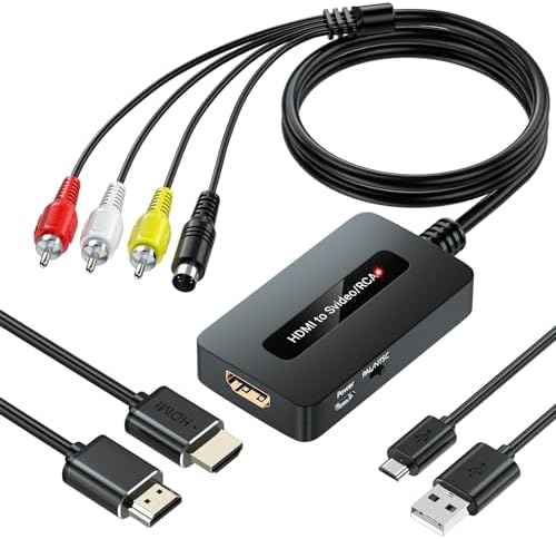 Amazon.com: HTDYOO S Video RCA to HDMI Converter with RCA Cable ...