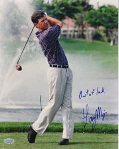 Amazon.com: Sports Memorabilia Signed Larry Mize Photo - 8x10 : Home ...