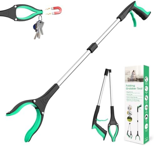 Amazon.com: 2-Pack 34 Inch Extra Long Grabber Reacher with Rotating Jaw ...