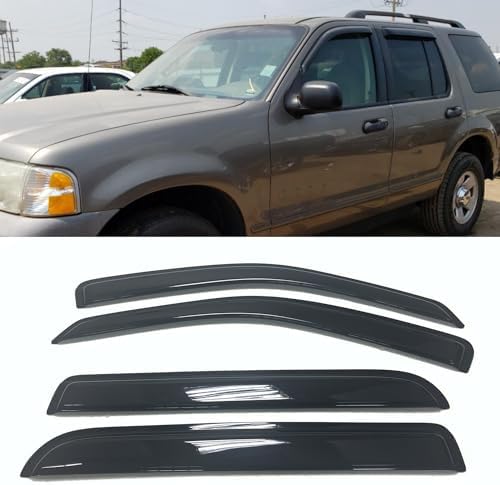 Amazon.com: Smoke Tinted Window Visors Sun Vent Shade Rain Wind Guard ...