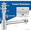 OUGOO Bathroom Sink P-Trap Complete Set, Adjustable 1-1/4 Bottle Trap ...
