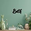 Amazon.com: CREATCABIN Wooden Bath Sign Bathroom Decor Wood Cutout ...