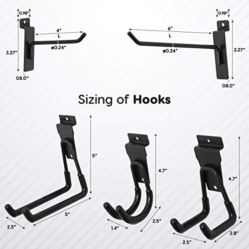 Snapklik.com : FELLER Slatwall Hooks Heavy Duty - Premium 20 Pack For ...
