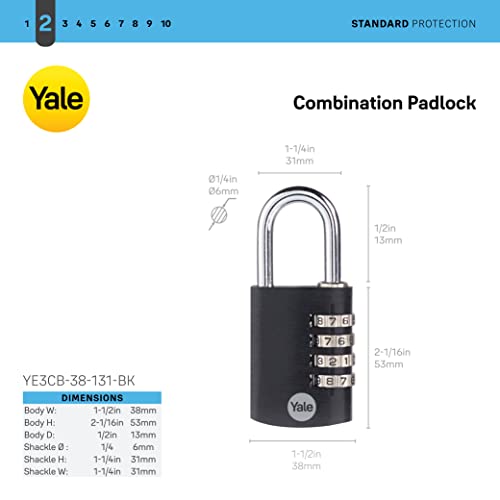 Snapklik.com : Yale 2 Pack 4 Digit Combination Lock Outdoor Waterproof ...