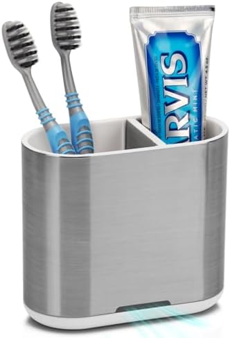 Amazon.com: mDesign Plastic Toothbrush and Toothpaste Storage Organizer ...