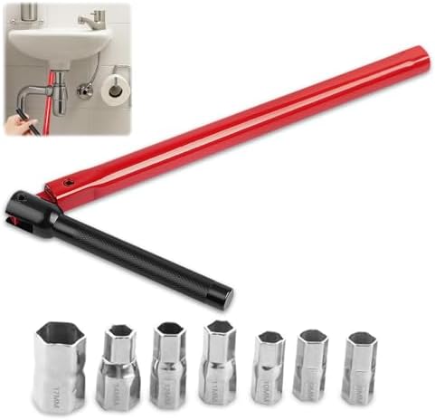 XPJBKC Tap Spanner, Tap Installation Tool with 7 Pcs 8-17mm Nut Kit ...
