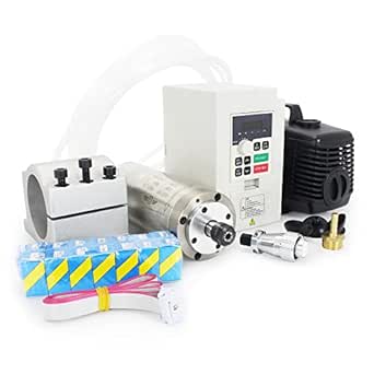 RATTMMOTOR 0.8KW 110V Spindle Motor Kit, 800W Water Cooled 65mm CNC ...