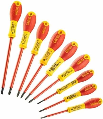 Amazon.com: Stanley VDE Insulated Screwdriver Set, 10 Piece, Black ...