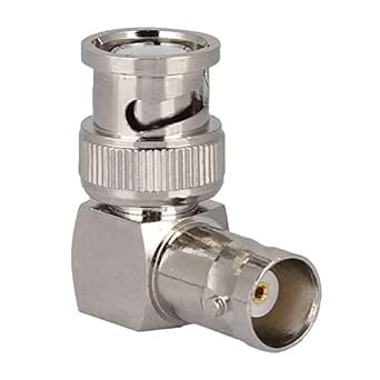1pc Right Angle Male Plug to BNC Female Jack Connector, BNC Elbow Male Female Adapter for Coax ...