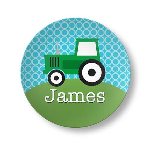 Amazon.com: Personalized Tractor Plate - Simple Green Farm Tractor ...