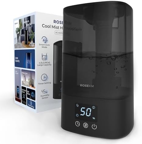 Amazon.com: Automatic Humidifiers for Bedroom Large Room, 4.5L Cool ...