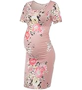 MUSIDORA Maternity Dress Pink, Spring Maternity Dress for Baby Shower ...