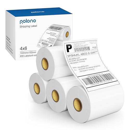 Snapklik.com : POLONO Genuine 4x6 Thermal Labels Compatible