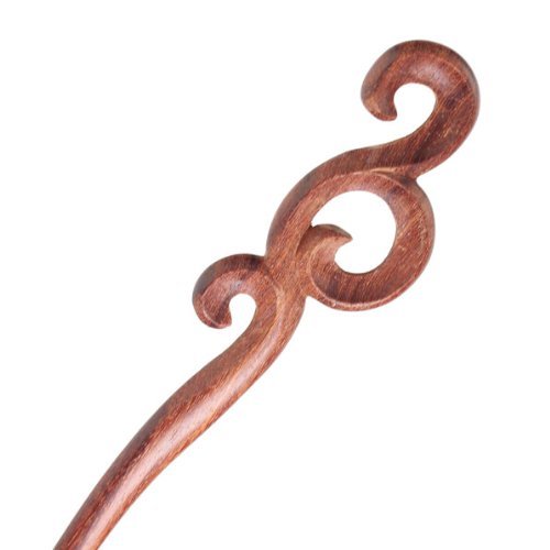 Buy CrystalMood Handmade Carved Wood Hair Stick Curls 7' Rosewood ...