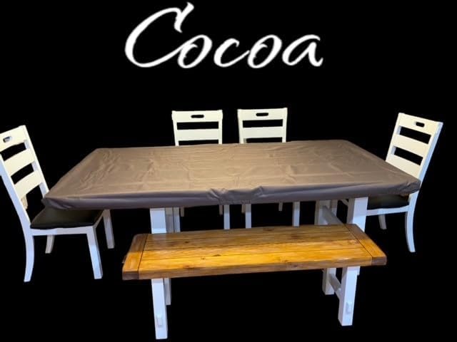 Amazon.com: Fitted Rectangle Kitchen Table Cover (Cocoa, 84 inches x 42 ...