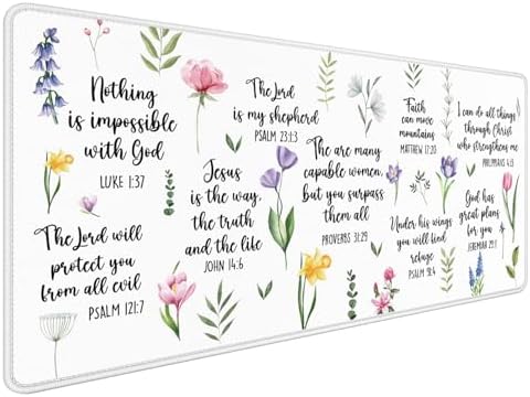 Amazon.com: Foritho Christian Inspirational Floral Large Mouse Pad 31 ...