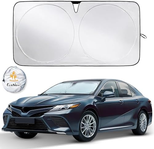 EcoNour 2-Piece Car Windshield Sun Shade | Sun Blocker for Car ...
