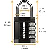 FortLocks Padlock - 4 Digit Combination Lock for Gym Outdoor & School ...
