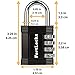 FortLocks Padlock - 4 Digit Combination Lock for Gym Outdoor & School ...