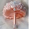 Amazon.com: Mhojpik Bridal Wedding Bouquet Round Bling Brooch Bouquet ...