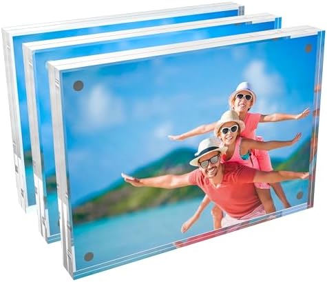 Amazon.com - 5x7 Magnetic Portrait T Shaped Acrylic Double Sided ...