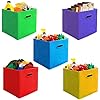 Amazon.com: (10-Pack, Assorted Colors) Bright Colors Storage Bins with ...