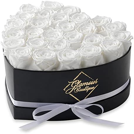 Amazon.com: GLAMOUR BOUTIQUE 7-Piece Forever Flowers Heart Shape Box ...