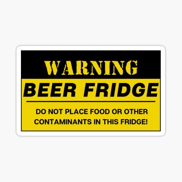 Amazon.com - Beer Fridge Sticker Decal Waterproof 5x3