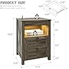 Amazon.com: Nightstand with Gun Drawer, Farmhouse Bedside Table with ...