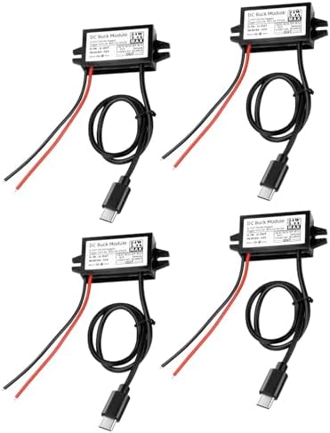 Amazon.com: 4-Pcs DC 12V/24V to 5V USB C Step Down Converter,Aideepen ...