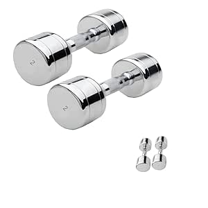 Buy Gym Care Dumbbells Set for Home Gym 2 kg Cast Iron 1 pair Stainless ...