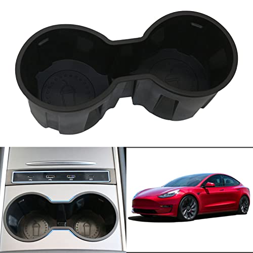 BOLANTON Tesla Cup Holder Insert Drinks Stabilizer for 2021 - Want It All