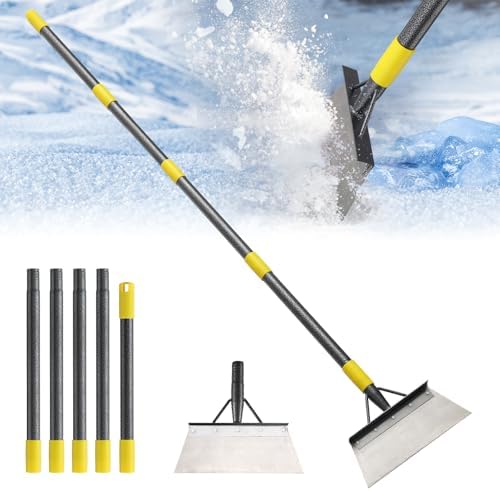 Amazon.com : Walensee Flat Shovel,Snow Shovel, Ice Scraper, 54 inch ...
