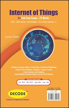Amazon.in: Buy Internet of Things for SPPU 19 Course (TE - SEM V - IT ...