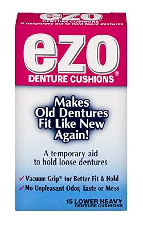 Ezo Denture Cushions, Lower Heavy, 15 Cushions (Pack of 6) : Amazon.in ...