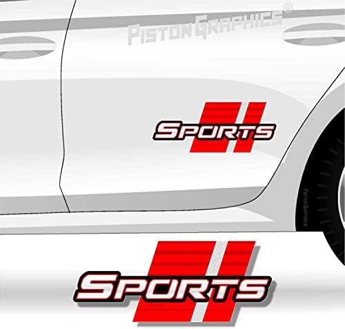 Piston Graphics Sports Racing Cars Side Stickers (Pack of 2) : Amazon ...