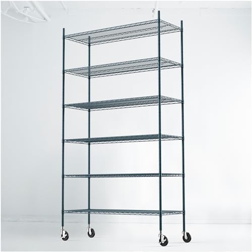 Amazon.com: APLSS NSF 6-Tier Green-Epoxy Storage Shelves, 18"x48"x86 ...