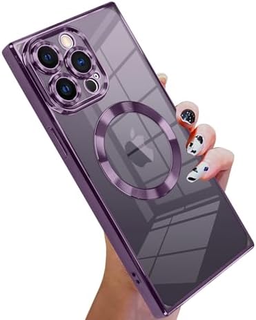 Amazon.com: KANGHAR Square for iPhone 12 Pro Max Case Magnetic Clear ...