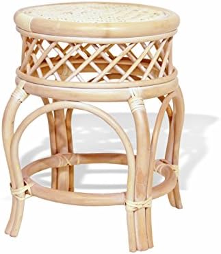 Amazon.com: Pier Handmade Rattan Wicker Vanity Bedroom Stool Fully ...