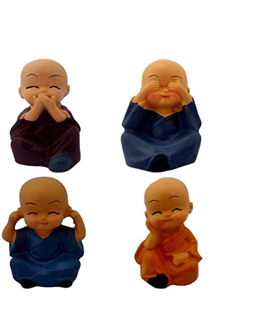Buy Yash Life Set of 4 Monks for Spirituality, Concentration and ...