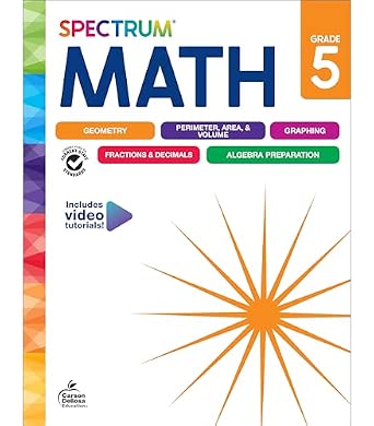 Spectrum Math Workbook, Grade 5 : Spectrum, Carson Dellosa Education ...