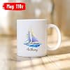 Amazon.com: Personalized Name Sailboat Coffee Mug, Sailing Ceramic Mug ...