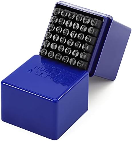 OCR 36Pcs 1/8" (3mm) Steel Number Letter Stamp Set (A-Z, 0-9, &, Love ...
