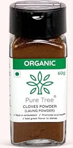 Pure Tree Certified Organic Laung Powder | 60 Gm | Glass Jar | Organic ...