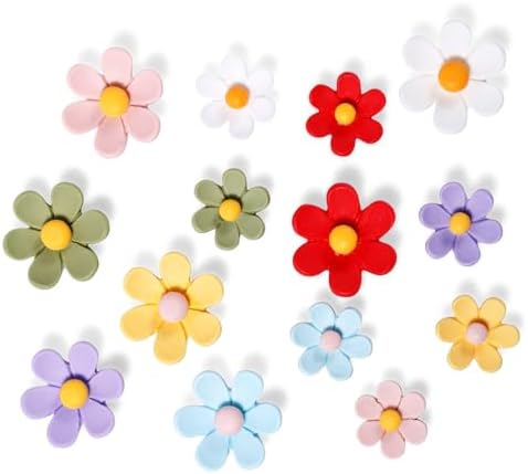 14pcs Cute Flower Fridge Magnets, 2 Sizes 3D Colorful Daisy ...