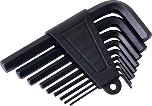 Steel L N Key Hex AllenKey Wrench Set Of 9 With PVC Holder (1.5 to 10mm ...